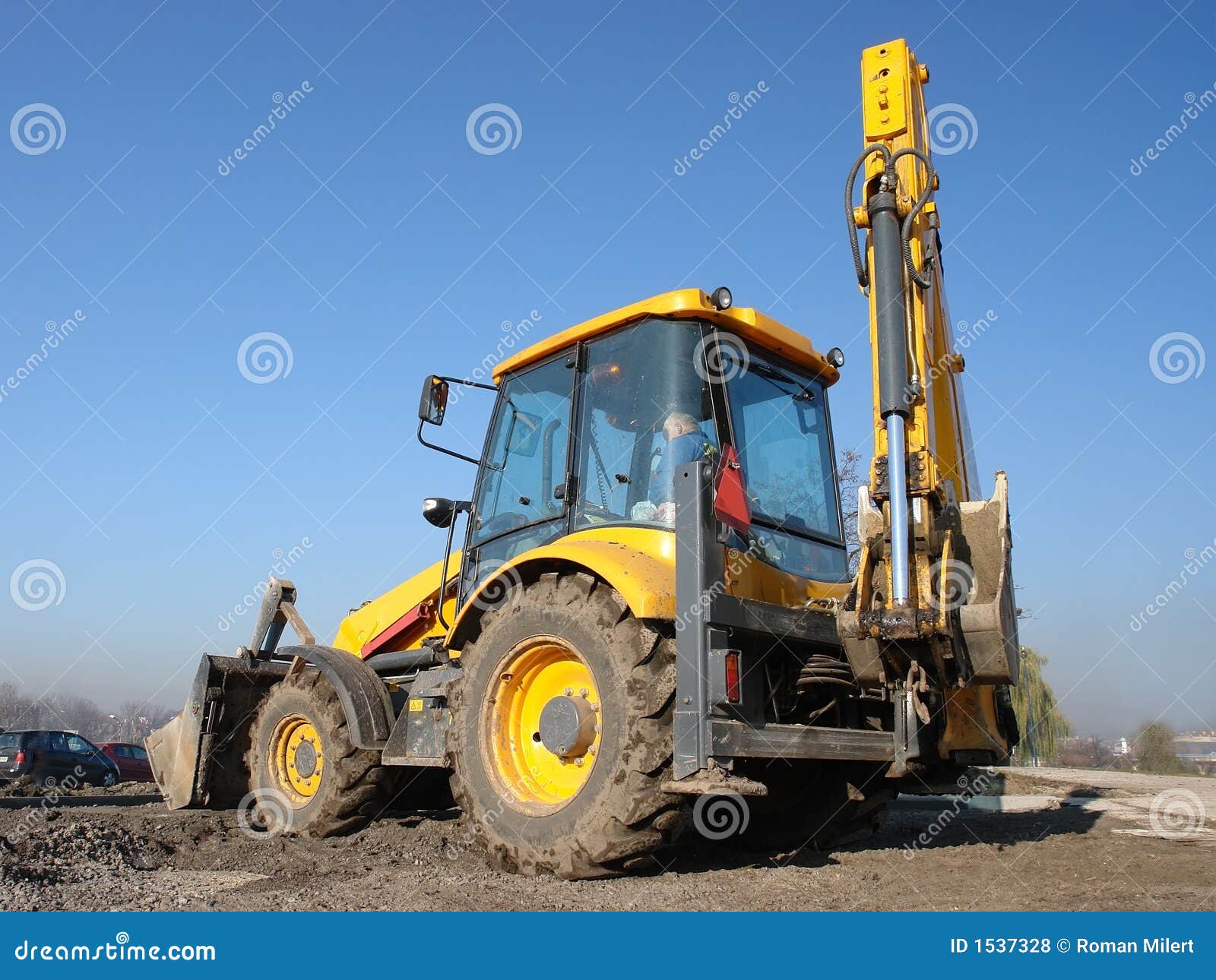 Backhoe loader stock photo. Image of manufacture, equipment - 1537328