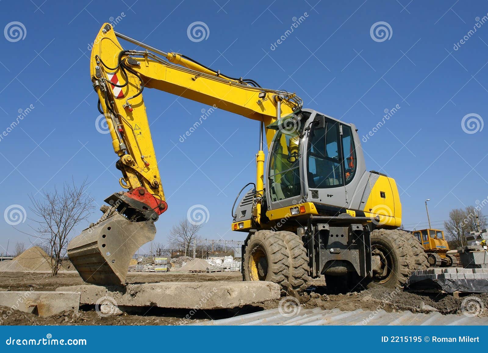 Backhoe loader stock image. Image of clear, excavation - 2215195