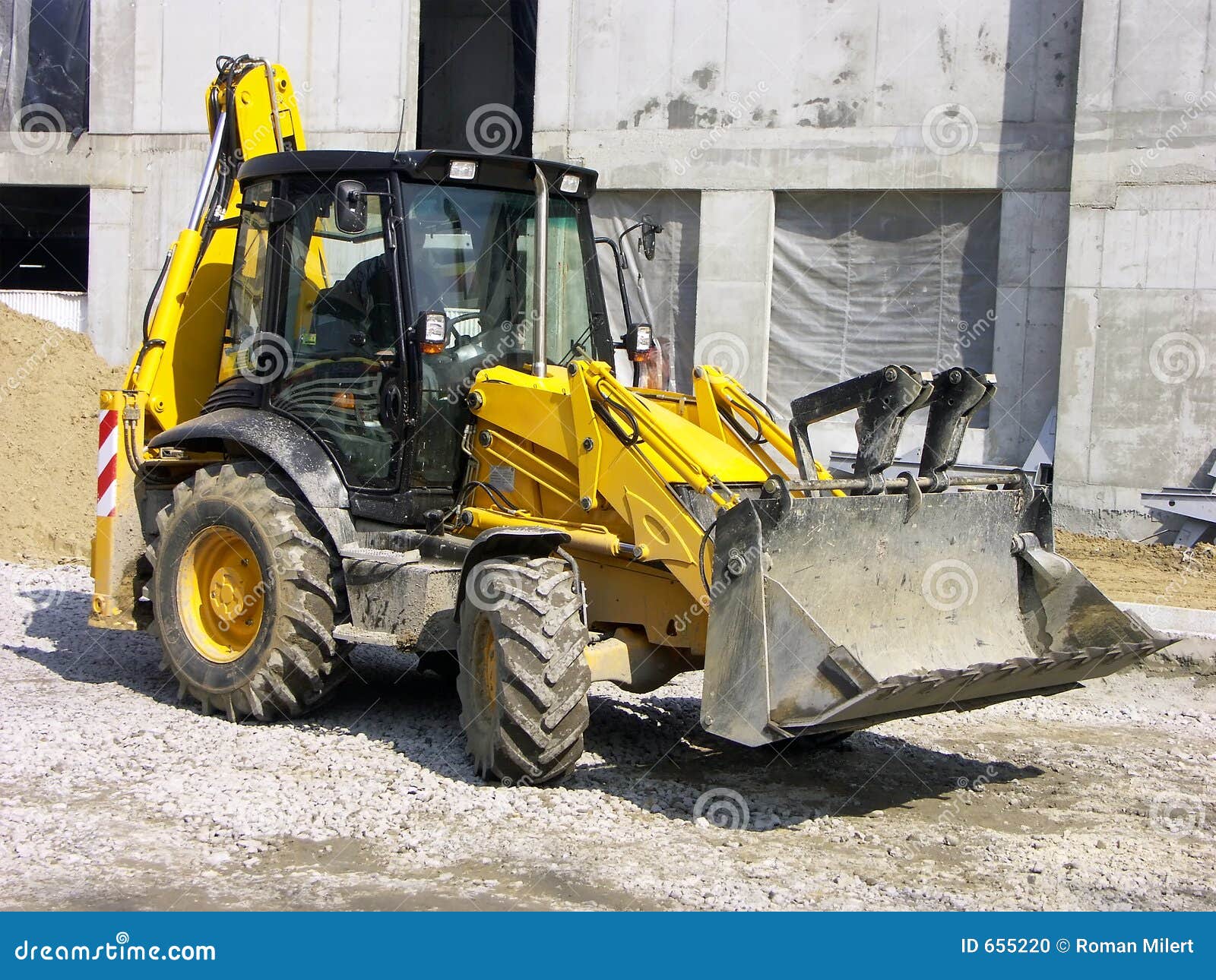 Backhoe loader stock photo. Image of equipment, facility - 655220