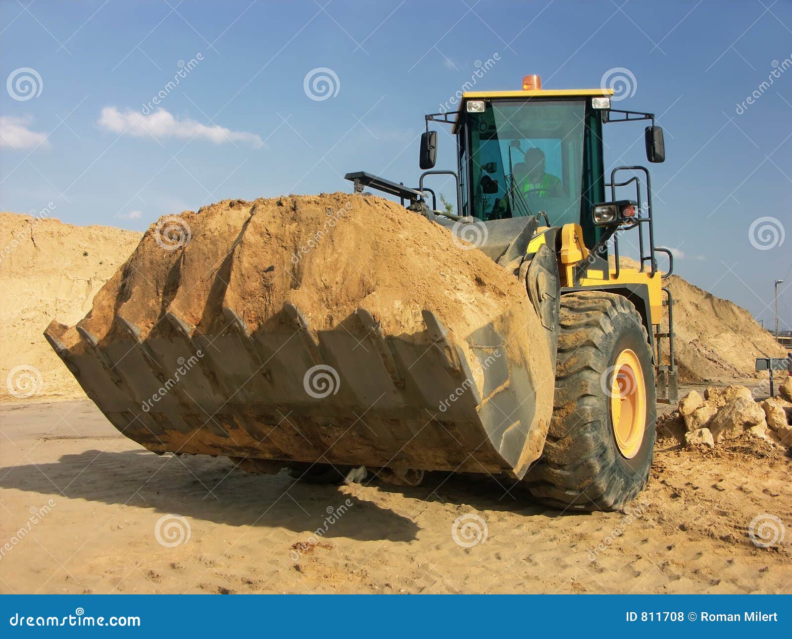 Backhoe loader stock photo. Image of construction, public - 811708