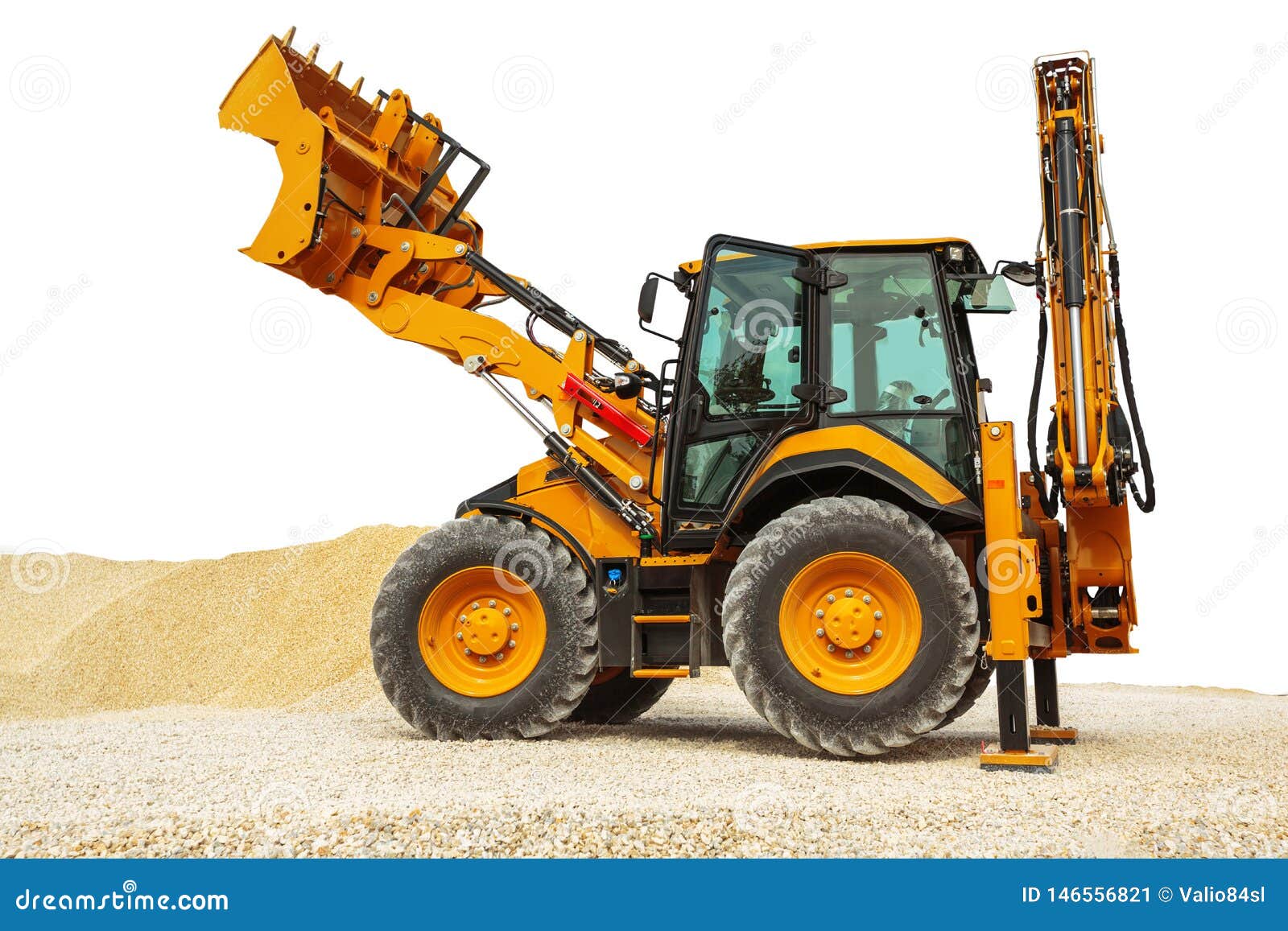 Backhoe Loader Or Bulldozer - Excavator Isolated With Clipping Path ... Backhoe Loader Or Bulldozer - Excavator Isolated With Clipping Path ...