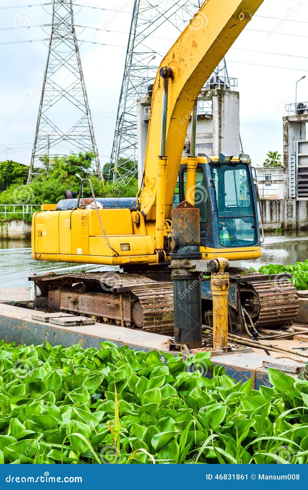 Backhoe loader stock image. Image of heavy, dredger, digger - 46831861