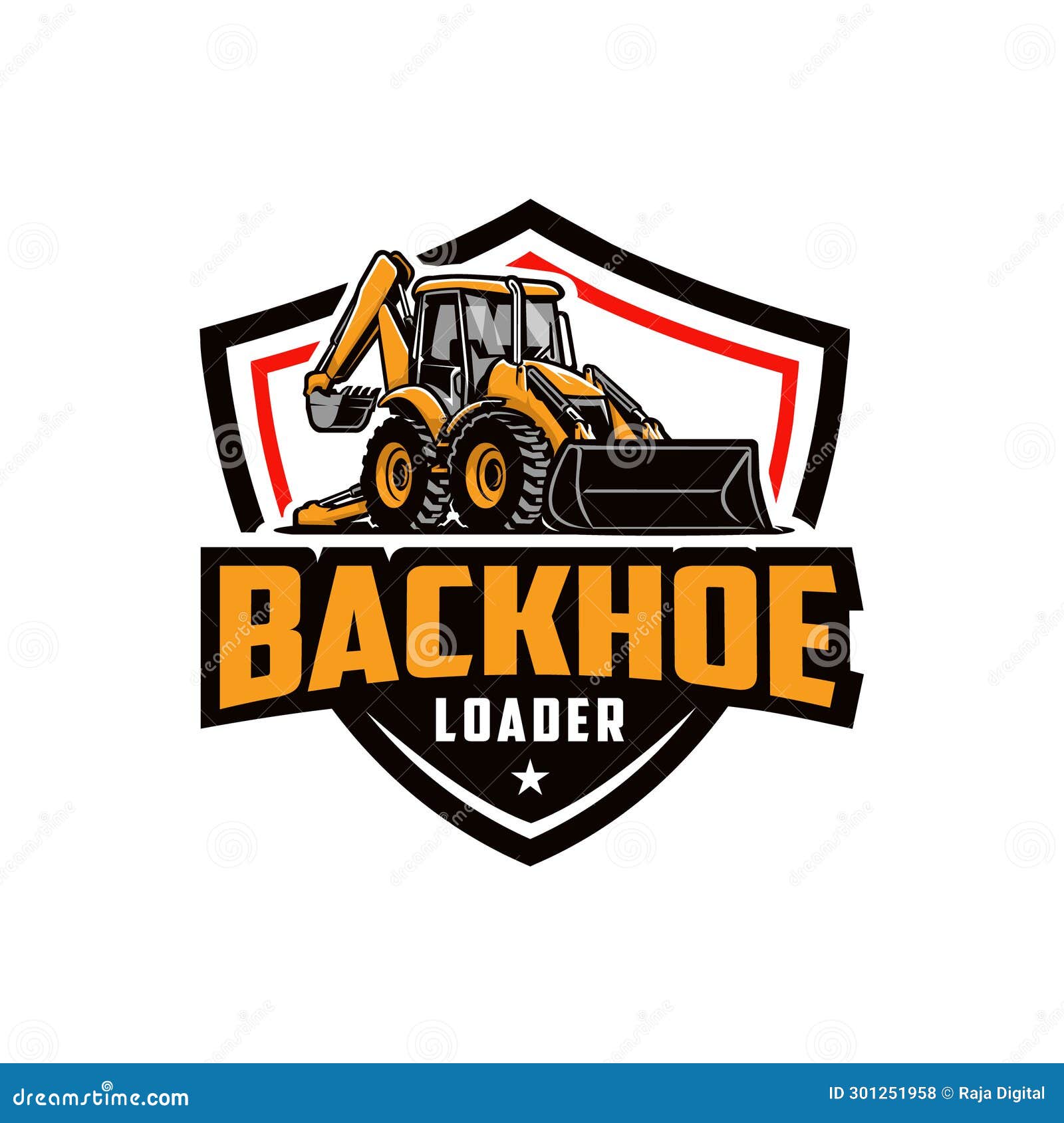 Construction Backhoe Isolated Coloring Page Cartoon Vector ...