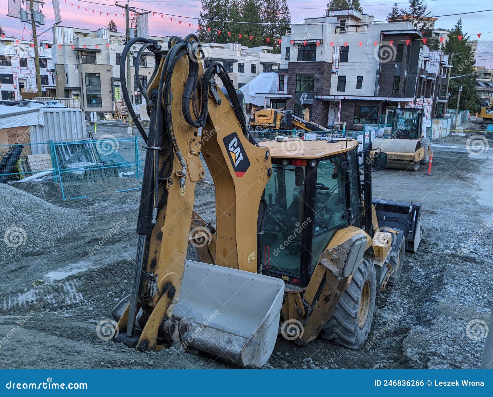 Backhoe Loader Construction Equipment Editorial Photo - Image of ...