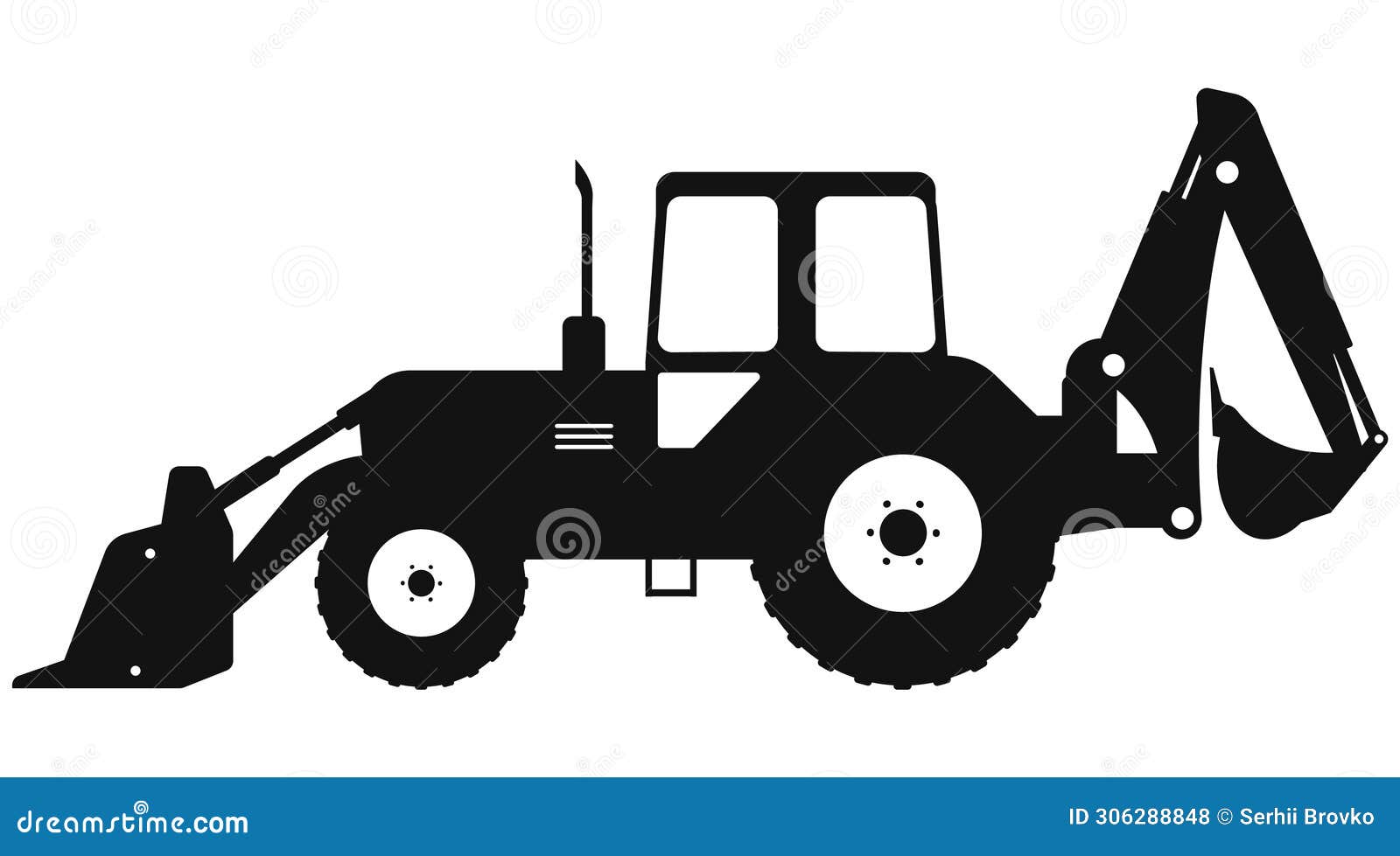 Backhoe Loader. Construction Machinery. Special Equipment. Vector ...