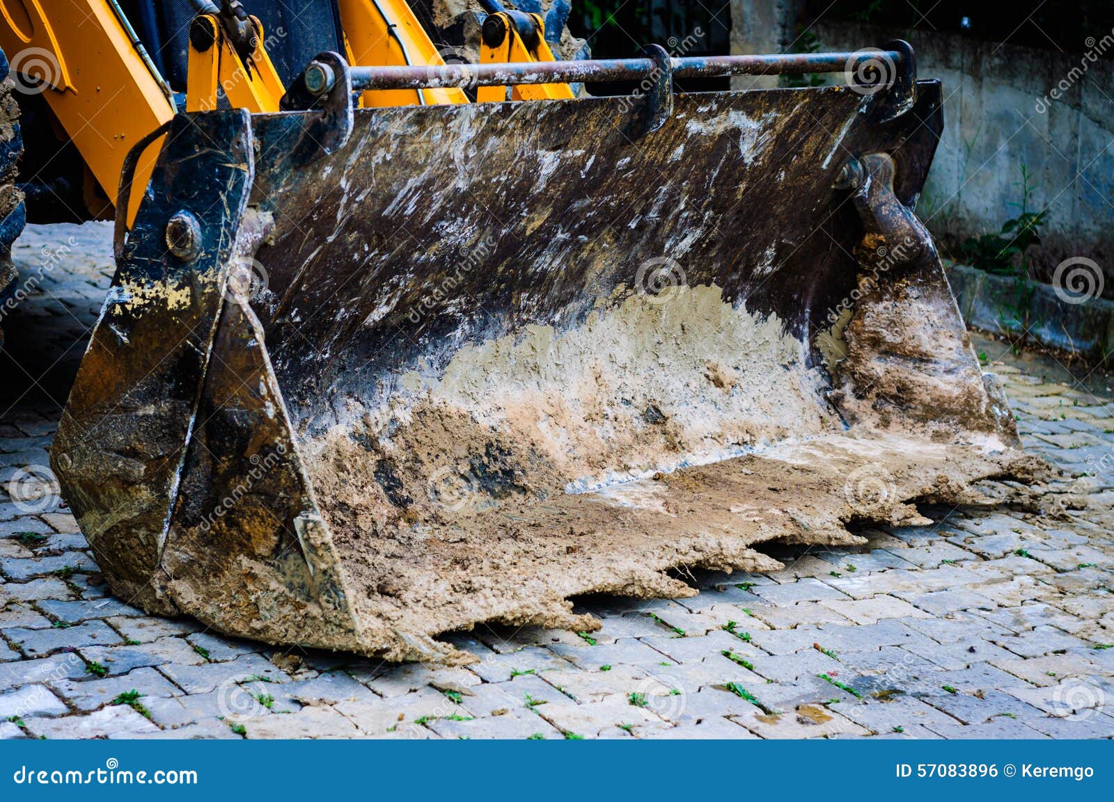 Backhoe Loader Front Detail Stock Photo - Image of engine, engineering ...