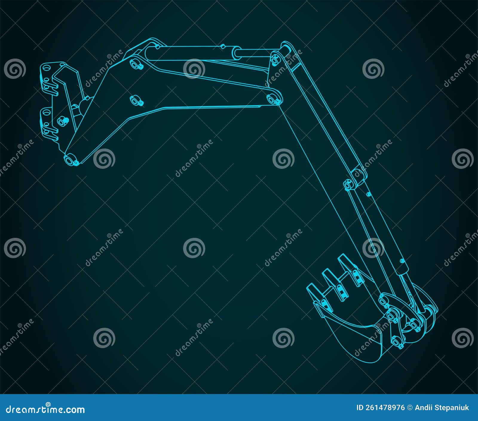 Backhoe loader stock vector. Illustration of heavy, mover - 261478976