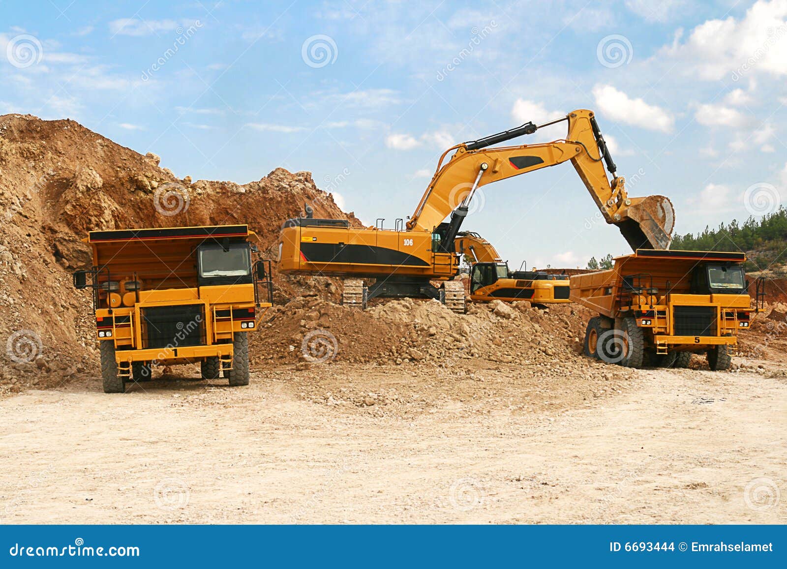 Backhoe Loaderloading Dumper Stock Photo - Image of construction, iron ...