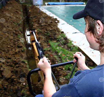 Backhoe Operator stock image. Image of tractor, ground - 268665