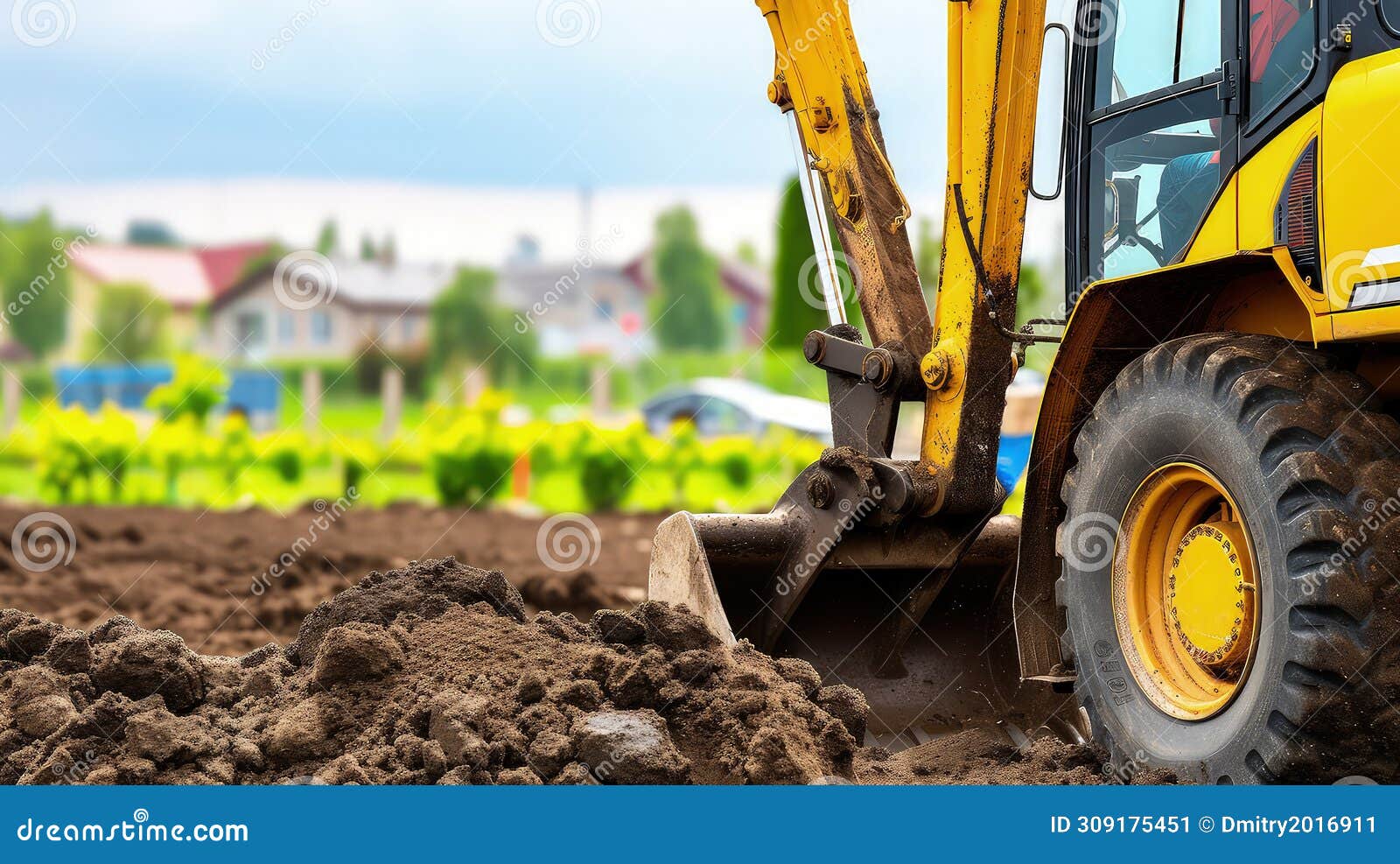 The Backhoe S Operator Adjusts the Controls, Fine-tuning the Machine S ...