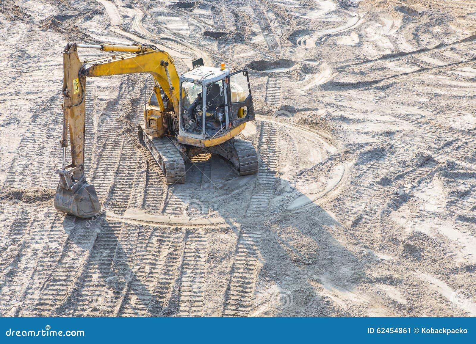 Backhoe stock image. Image of outdoor, excavating, quarry - 62454861