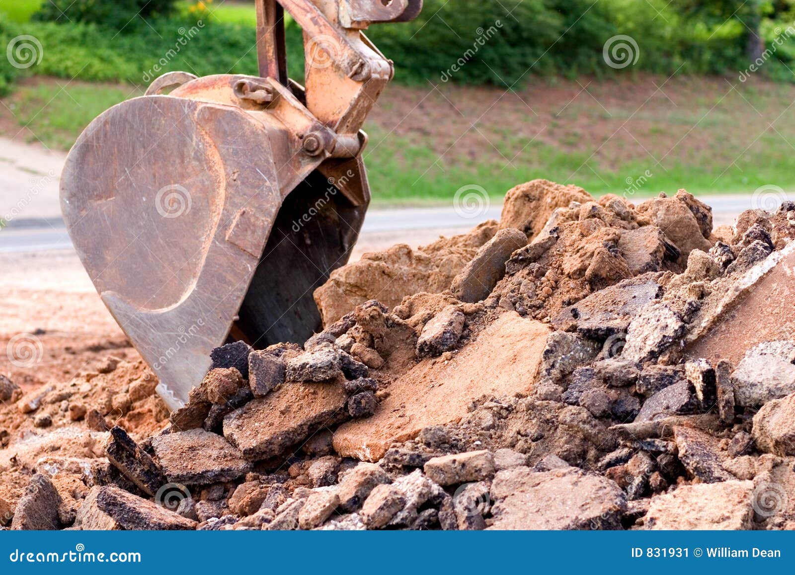 Backhoe Scoop stock image. Image of asphalt, haul, pile - 831931