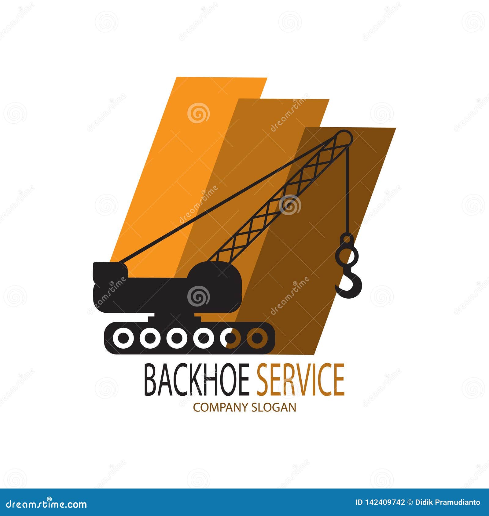 Backhoe service logo stock vector. Illustration of digger - 142409742