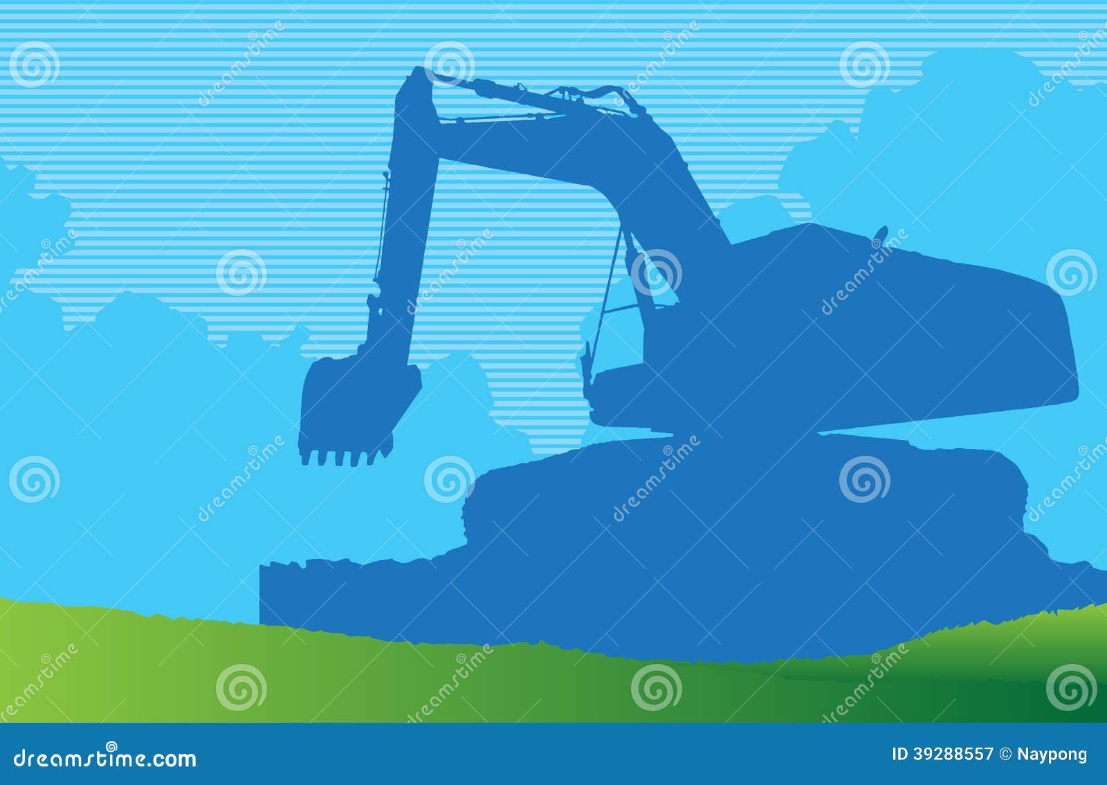Backhoe stock illustration. Illustration of excavation - 39288557
