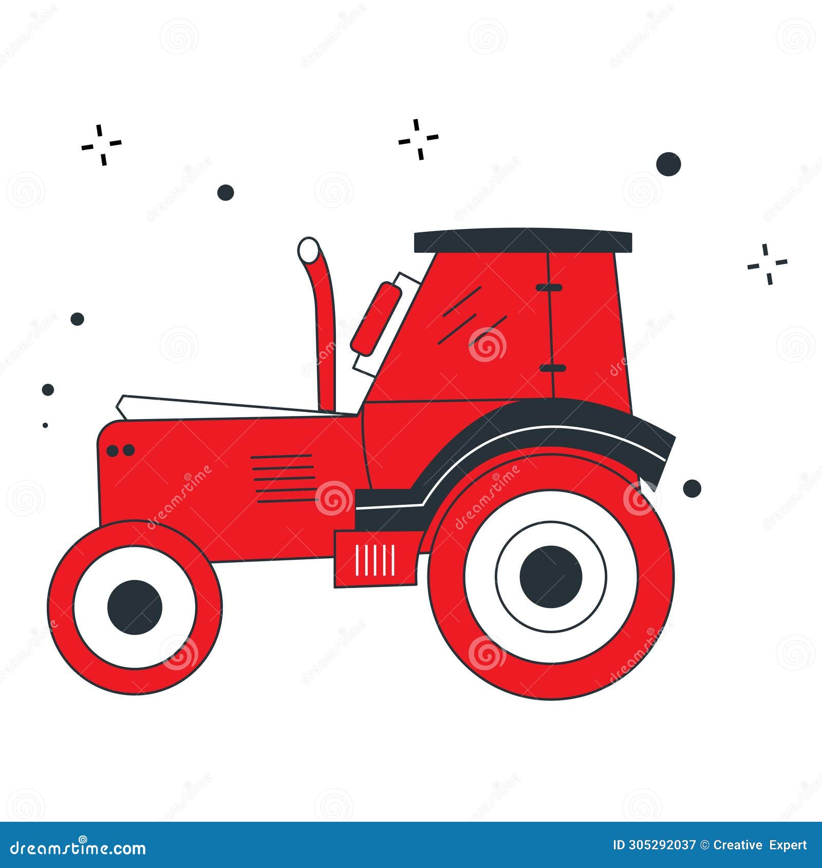 Backhoe Tractor Digging A Deep Hole Cartoon Vector | CartoonDealer.com ...