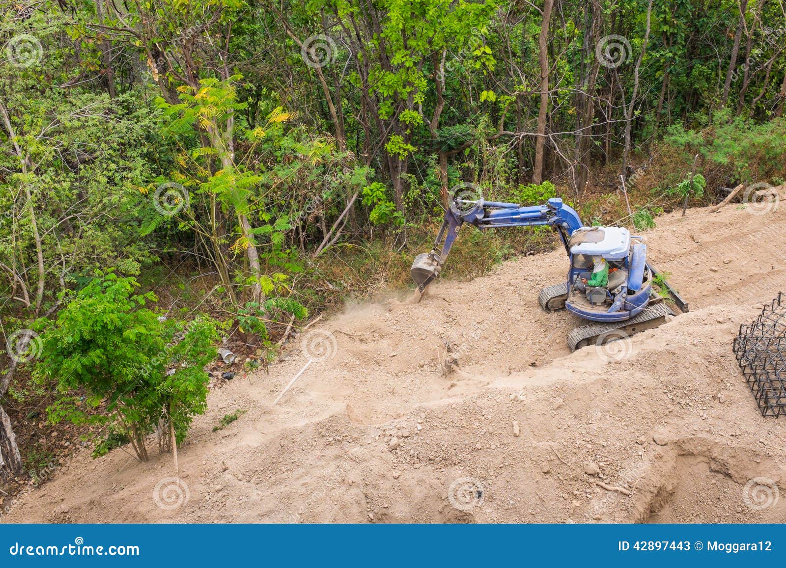 Backhoe Tractor Excavation Working on Site Stock Image - Image of ...