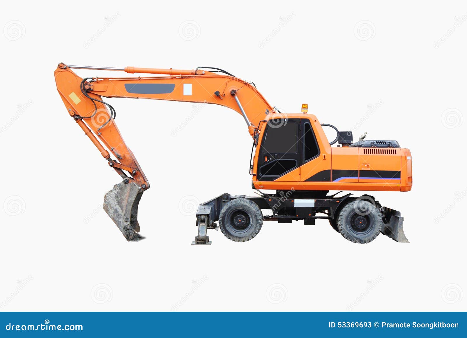Backhoe truck stock image. Image of excavator, loader - 53369693