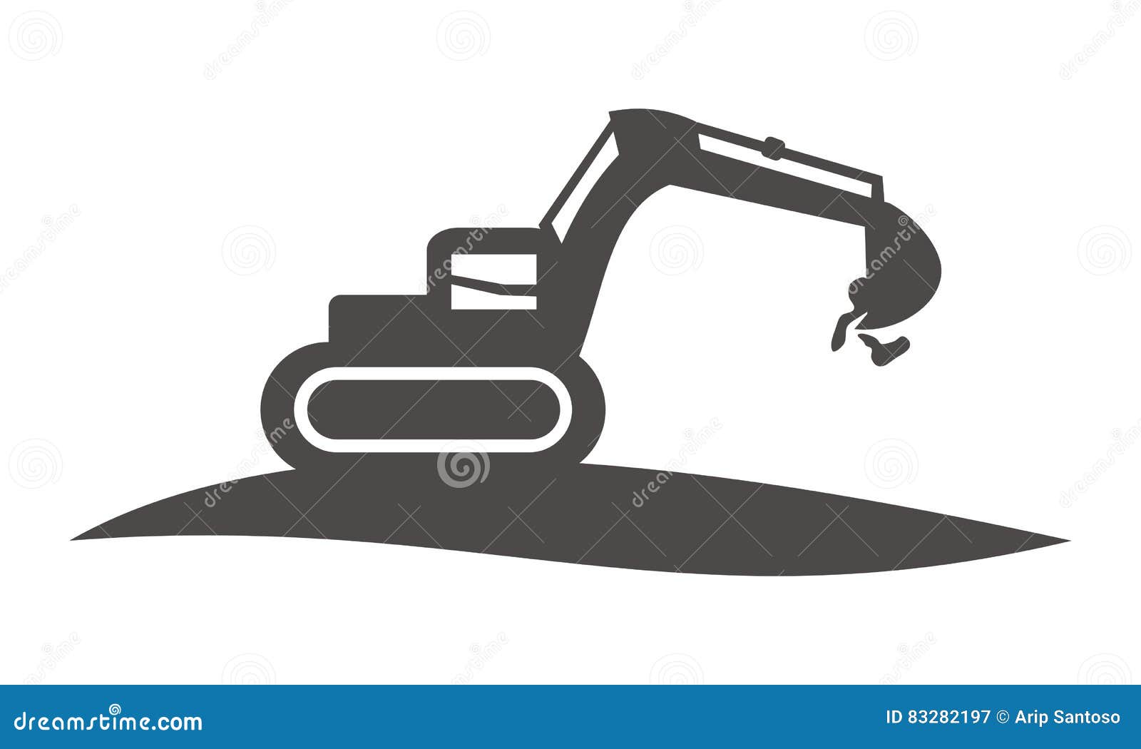 Backhoe stock vector. Illustration of backhoe, logo, earth - 83282197