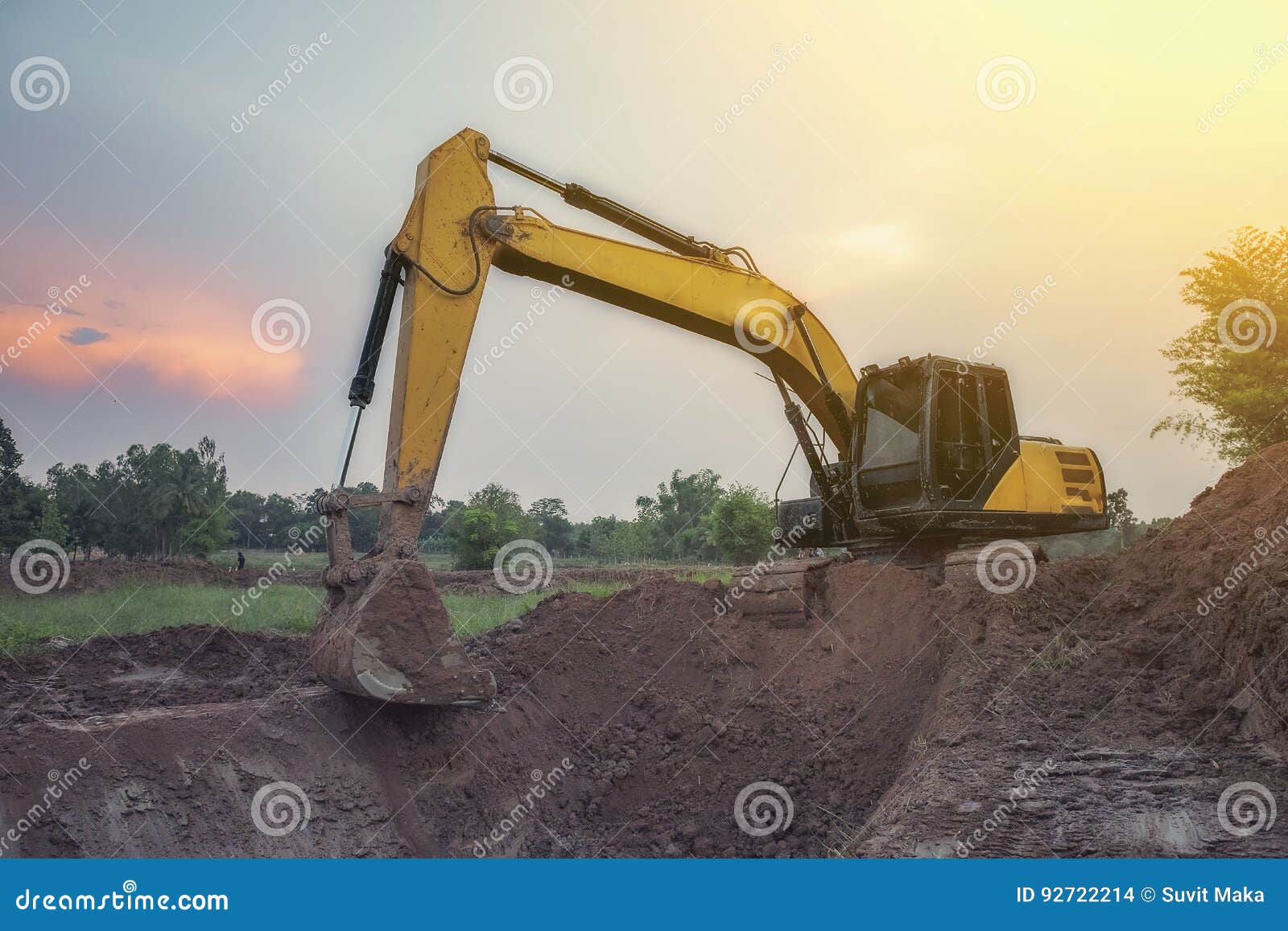 Backhoe stock photo. Image of excavator, bulldozer, loader - 92722214