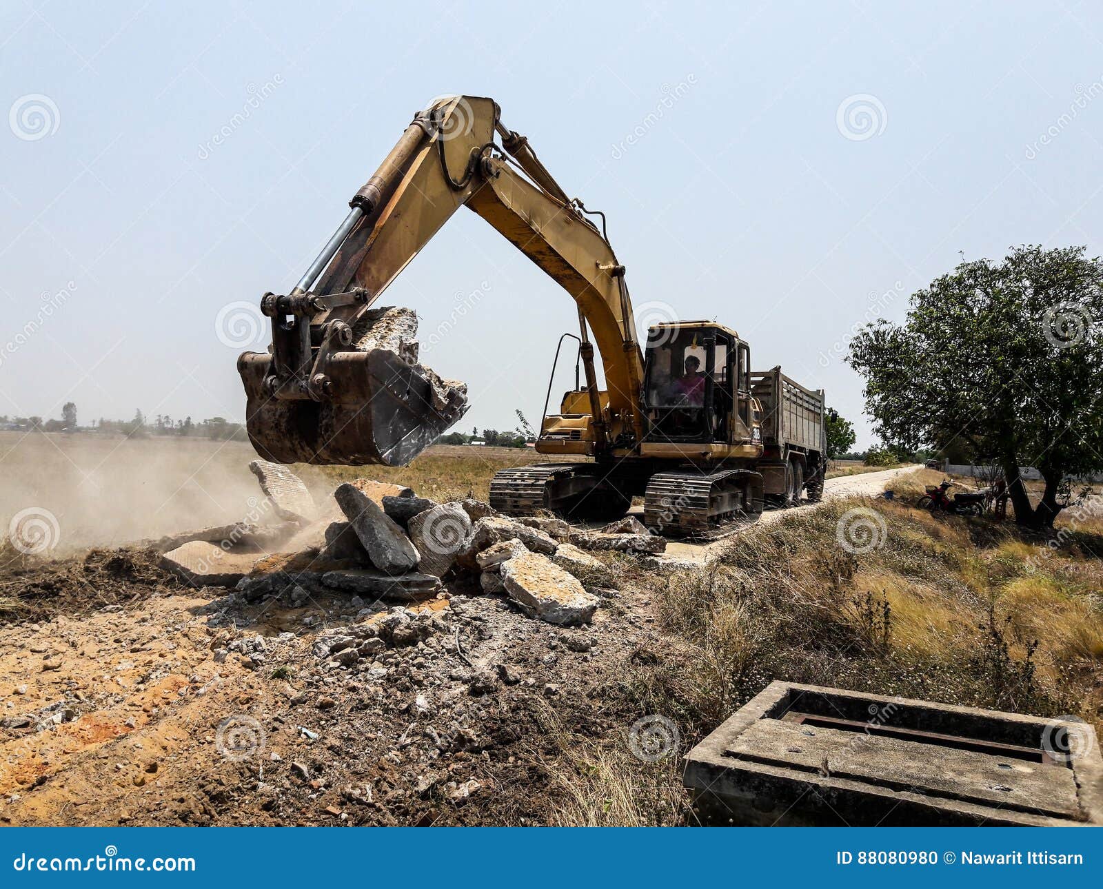 Backhoe,Wheel Loader ,excavator Stock Photo - Image of industry, dirt ...