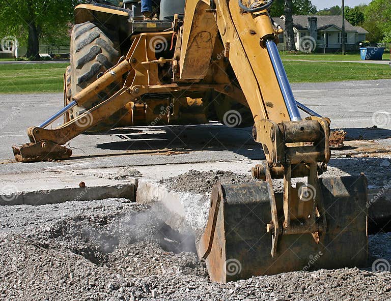 Backhoe at Work stock image. Image of infrastructure - 53405481