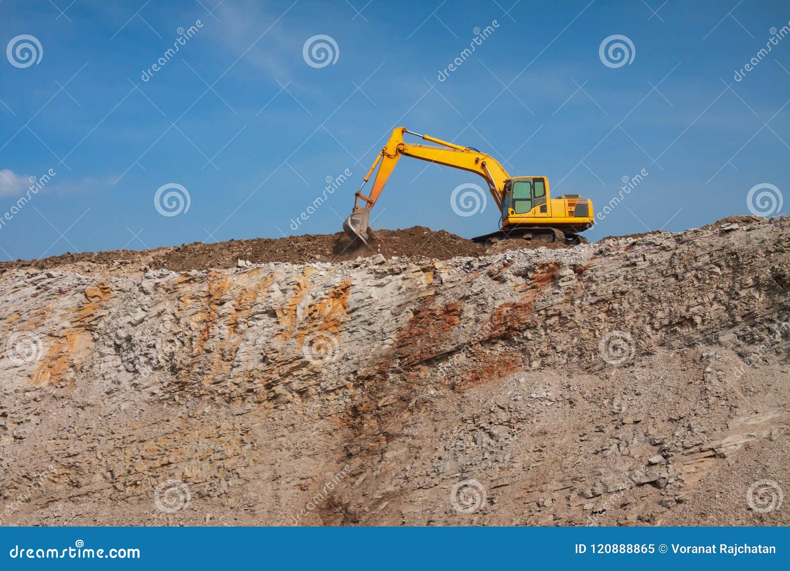 Backhoe are working stock image. Image of industry, equipment - 120888865