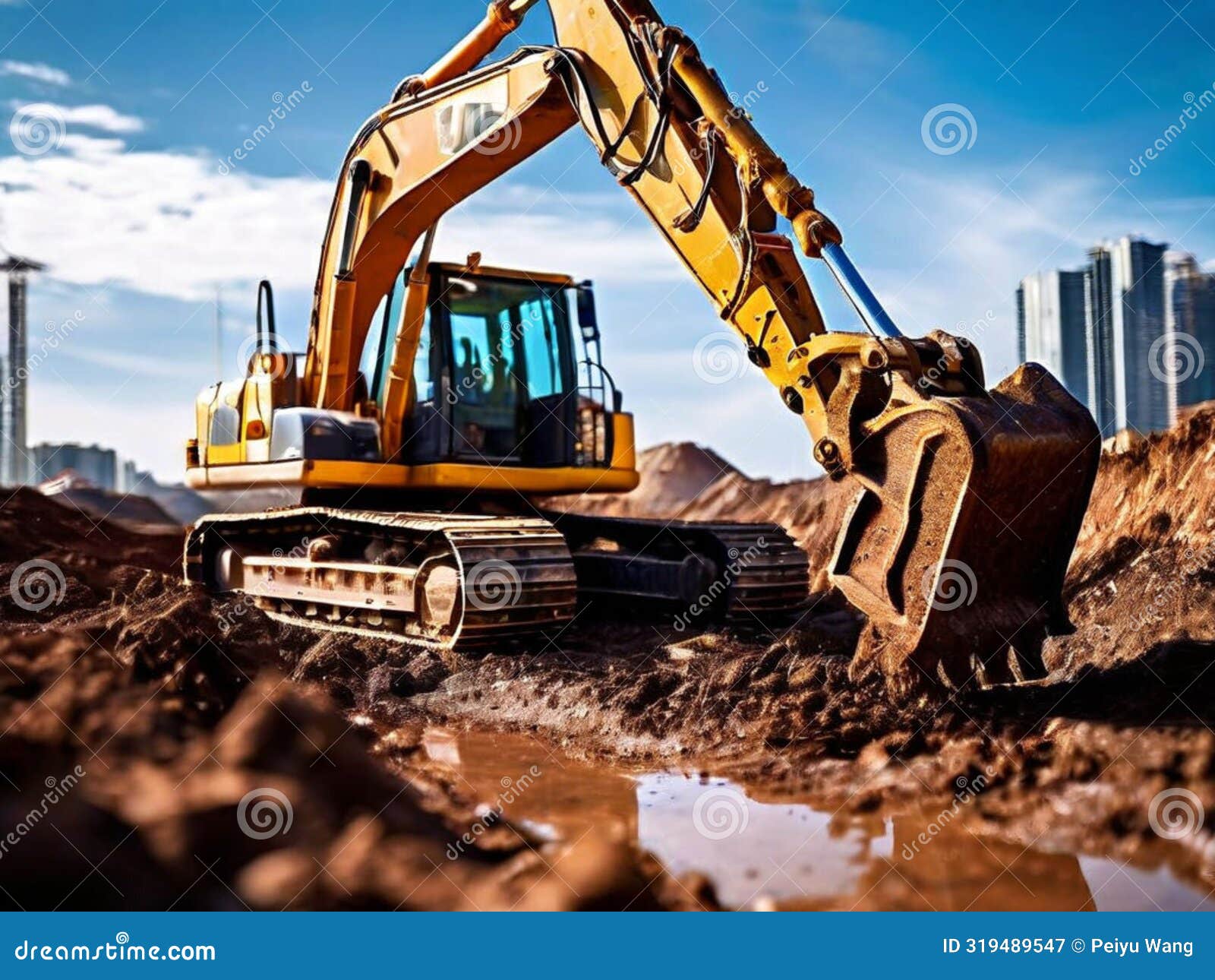 Generative AI Crawler Excavators With Are Digging The Soil In The ...