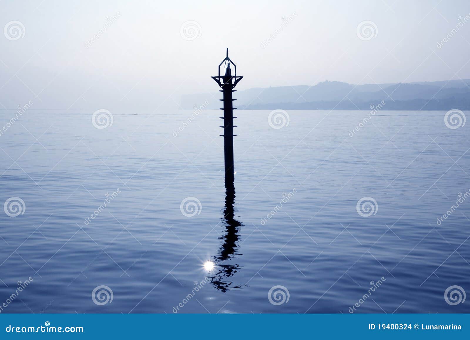 Backlight Beacon in Mediterranean Blue Stock Photo - Image of beauty ...