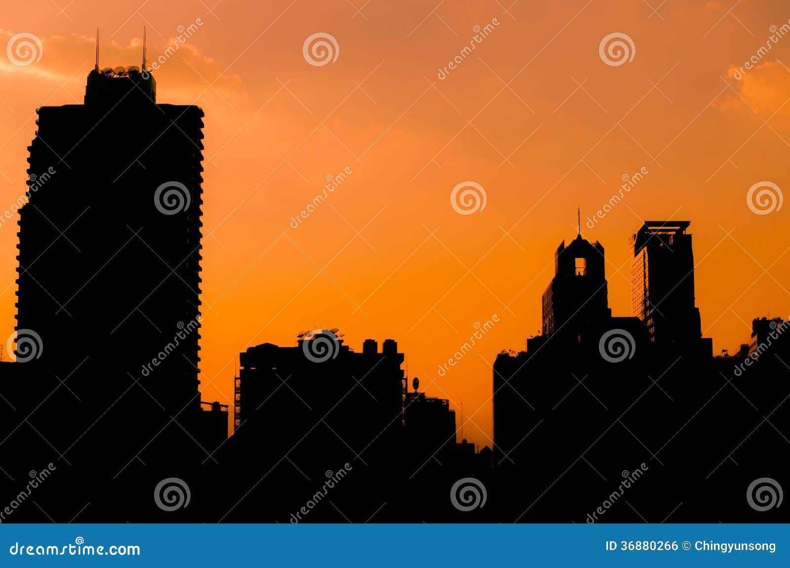 Backlight of a Building City Stock Photo - Image of building, city ...