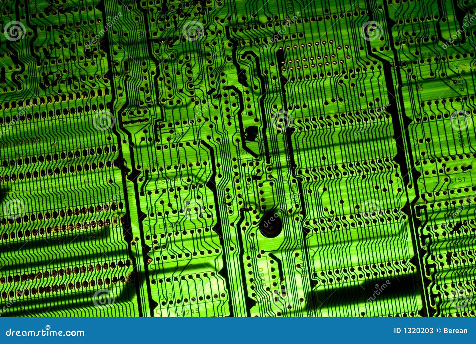 Backlight Circuit Board stock image. Image of green, motherboard - 1320203