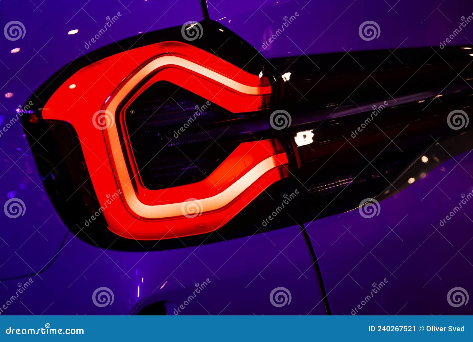 Backlight of Modern Prestigious Car Close Up Stock Image - Image of ...