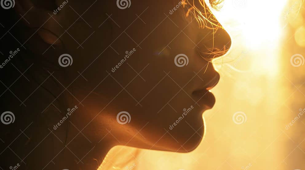 The Backlighting Creates a Soft Ethereal Quality Around the Profile of ...