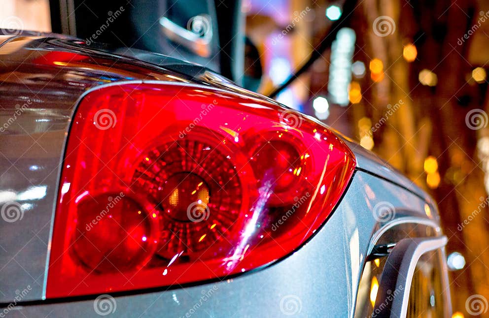 Backlights of a modern car stock image. Image of transport - 82598935