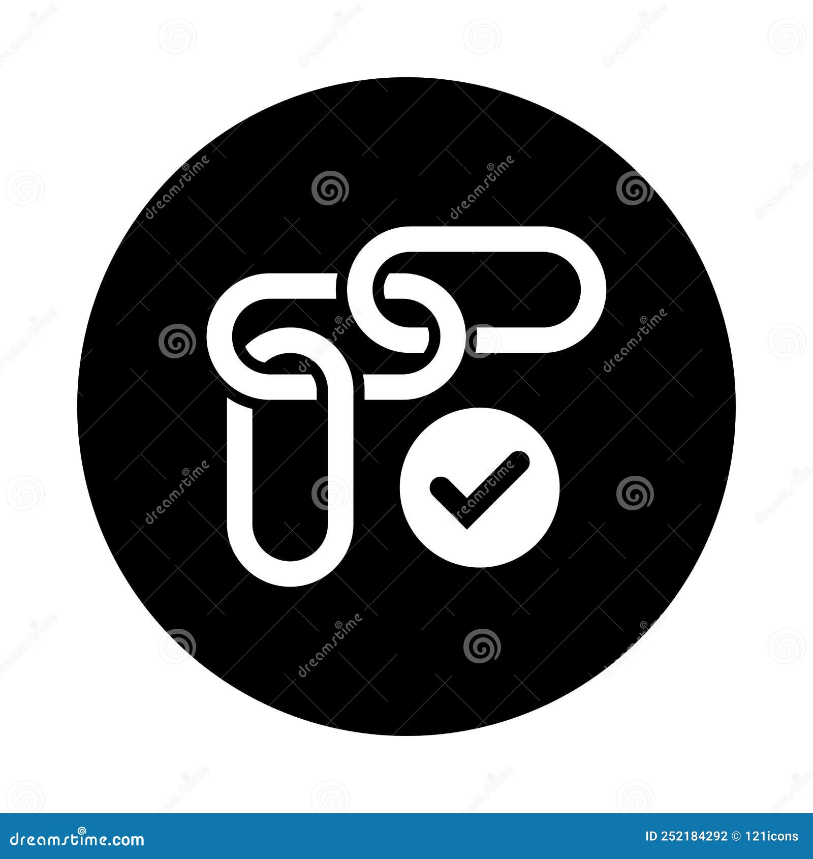 Backlink Checker Icon. Black Vector Graphics Stock Illustration ...