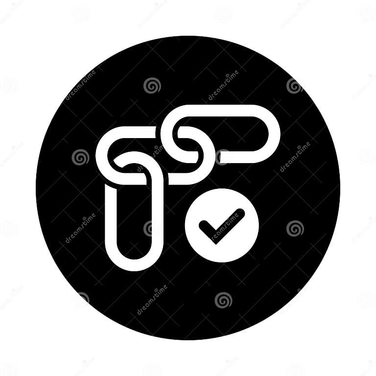 Backlink Checker Icon. Black Vector Graphics Stock Illustration ...