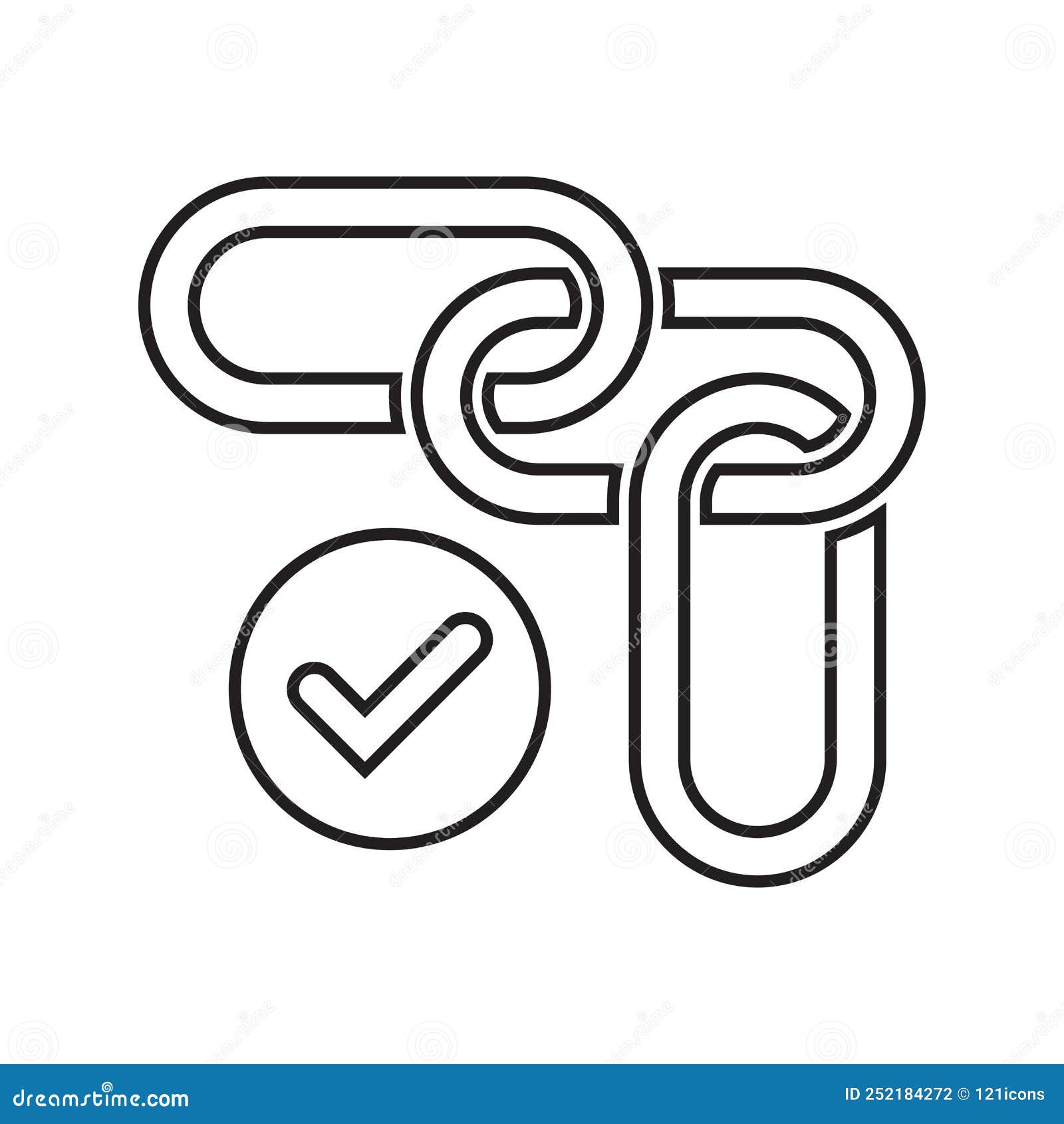 Backlink Checker Line Icon. Outline Vector Stock Illustration ...
