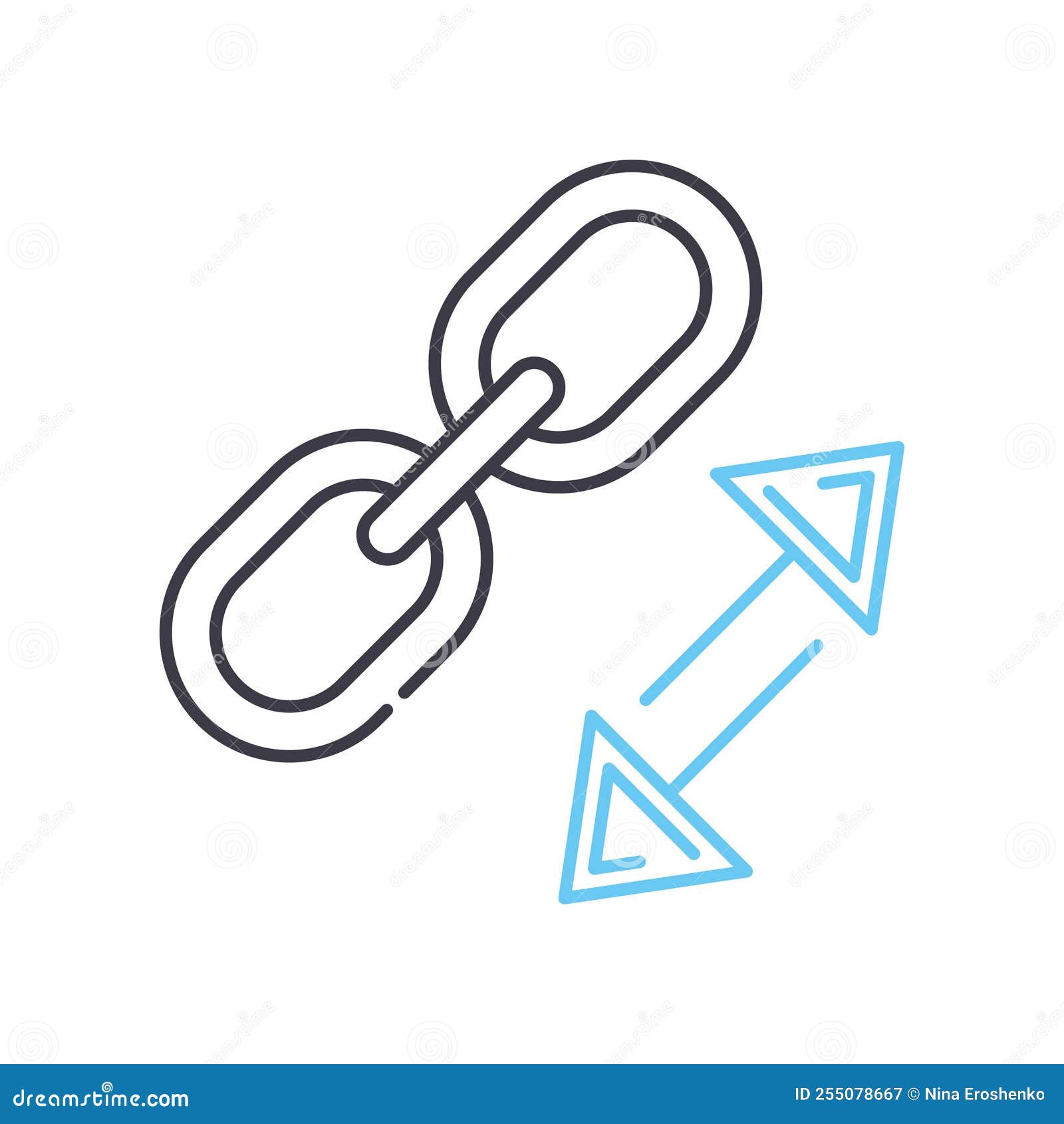Backlink Line Icon, Outline Symbol, Vector Illustration, Concept Sign ...