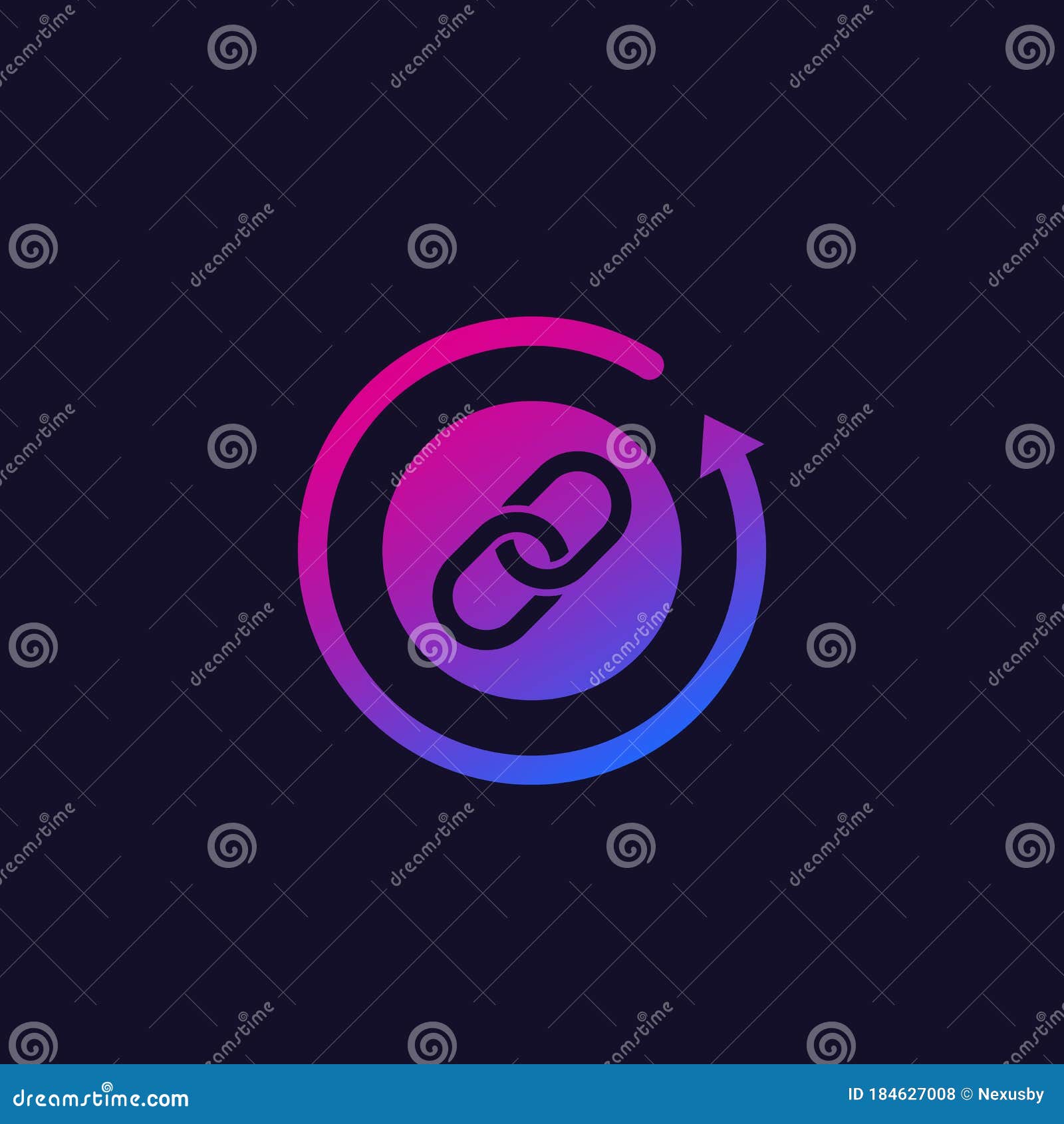 Backlink Vector Icon for Web Stock Vector - Illustration of connection ...