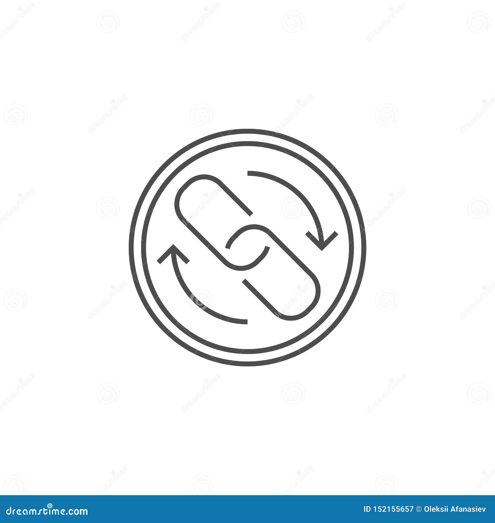 Backlinks Line Icon stock vector. Illustration of hyperlink - 152155657