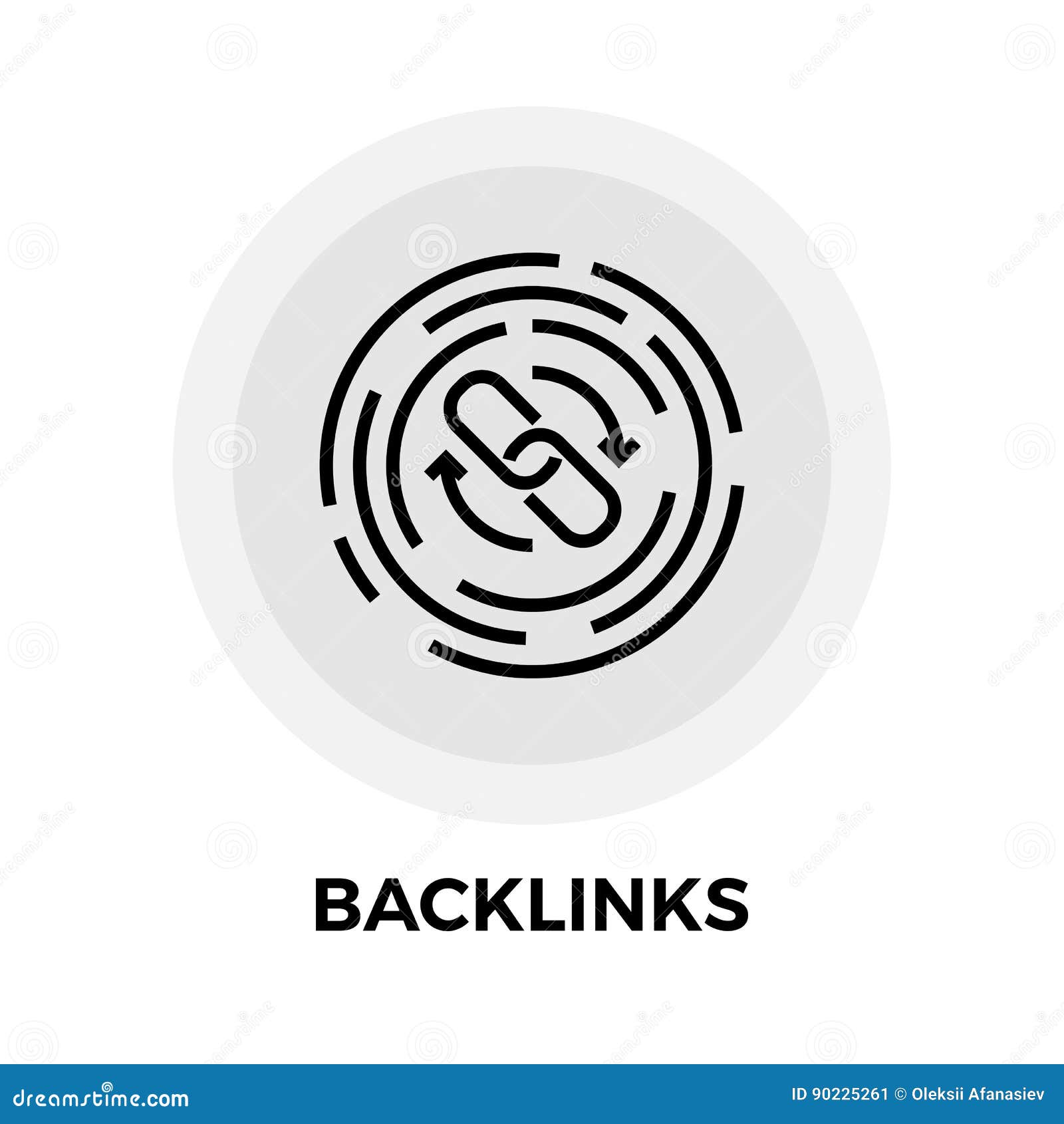Backlinks Line Icon stock vector. Illustration of shape - 90225261