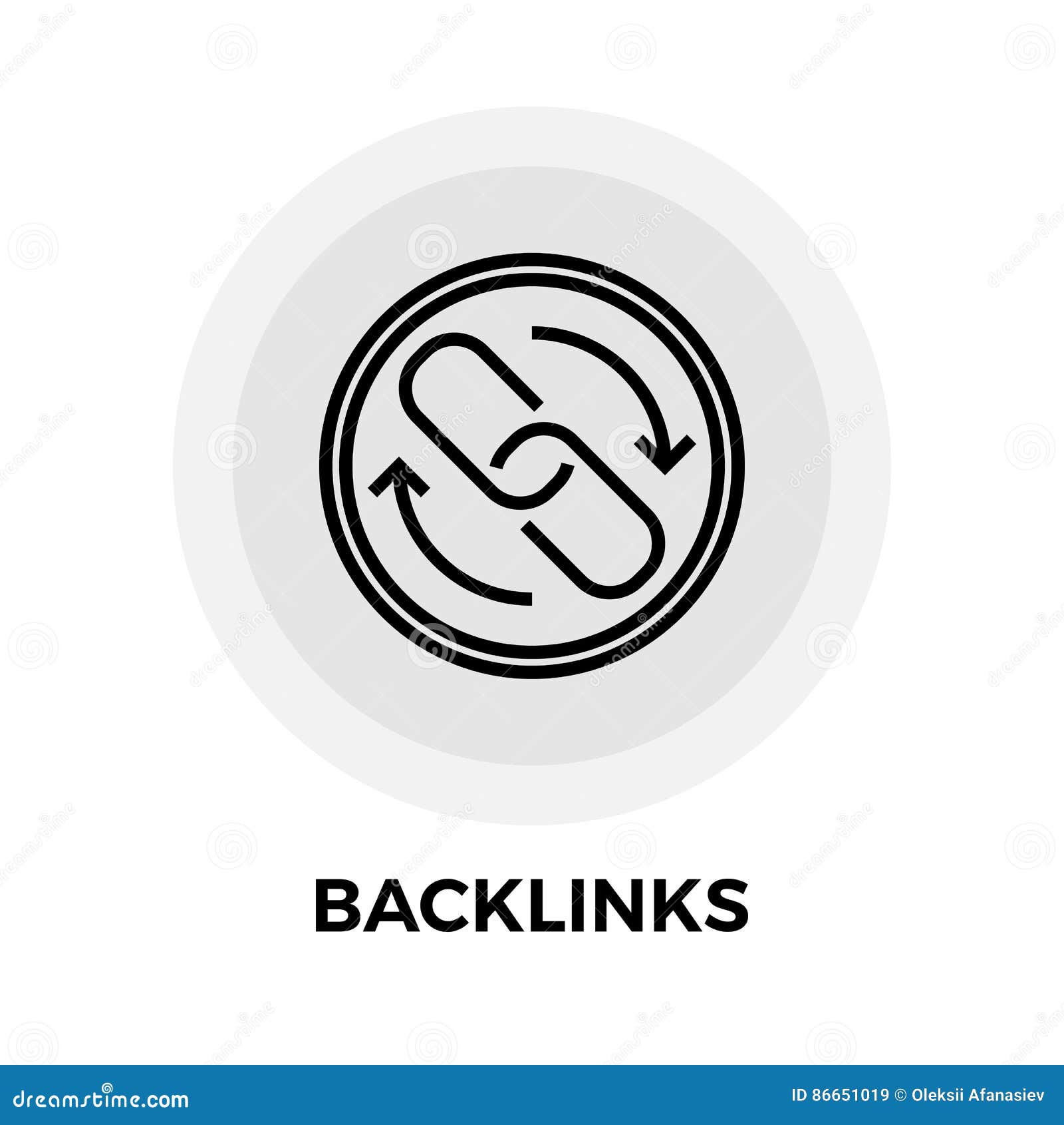 Backlinks Line Icon stock vector. Illustration of backlink - 86651019