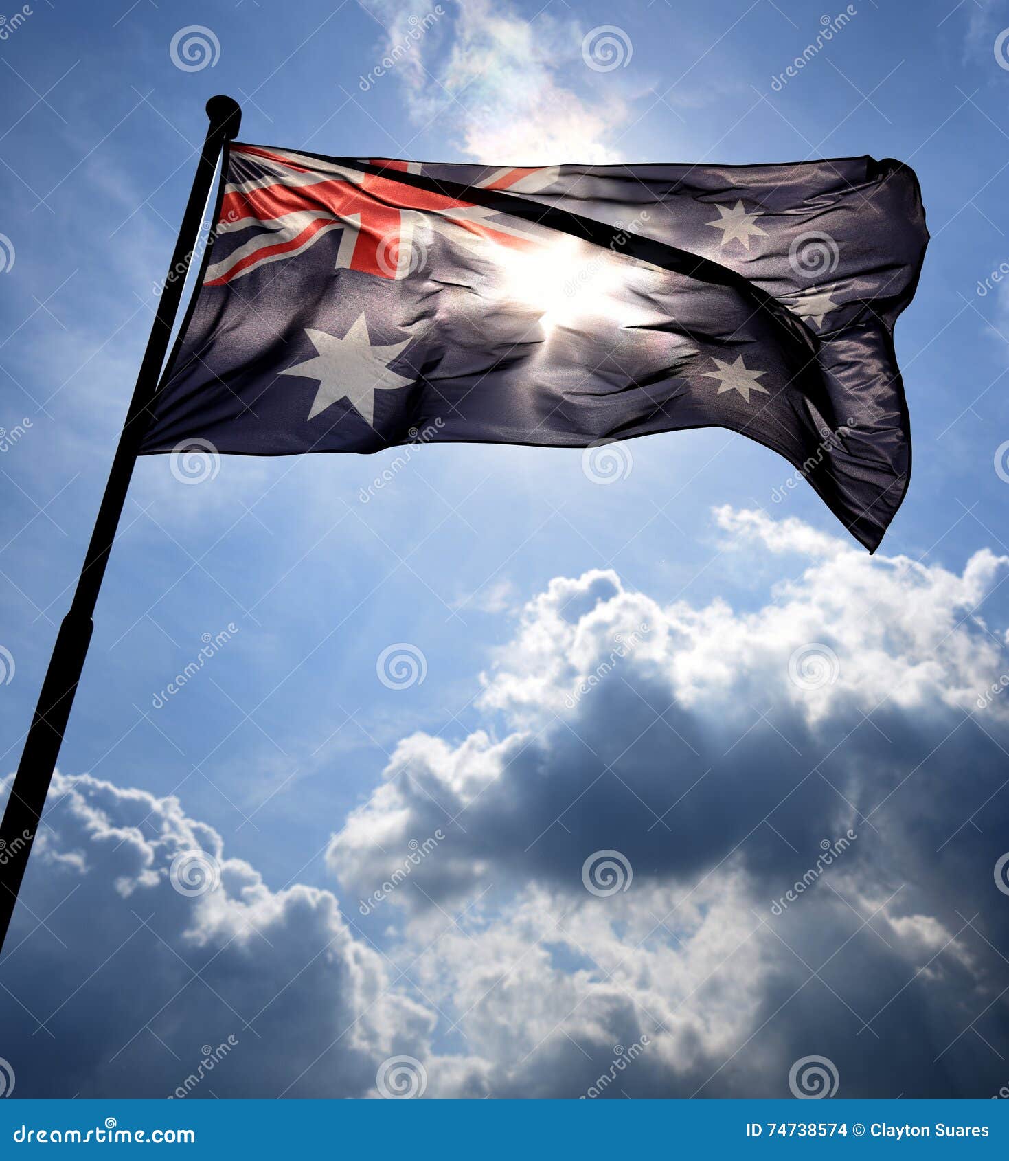 Backlit Australian Flag Stock Photo | CartoonDealer.com #74738574