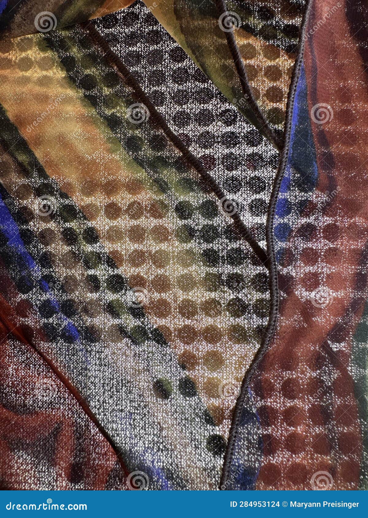 Backlit Bright Fabrics Overlap & Show Texture with Emphasis on Lines ...