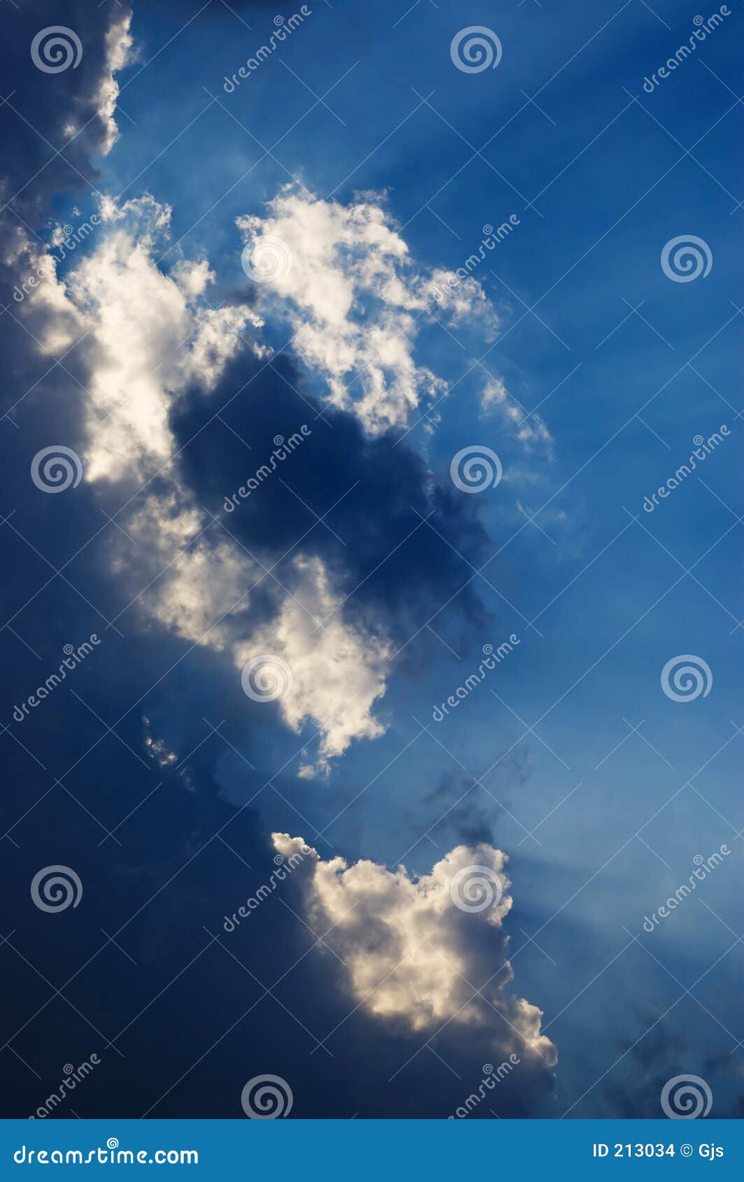 Backlit clouds stock photo. Image of clouds, sunlight, blue - 213034