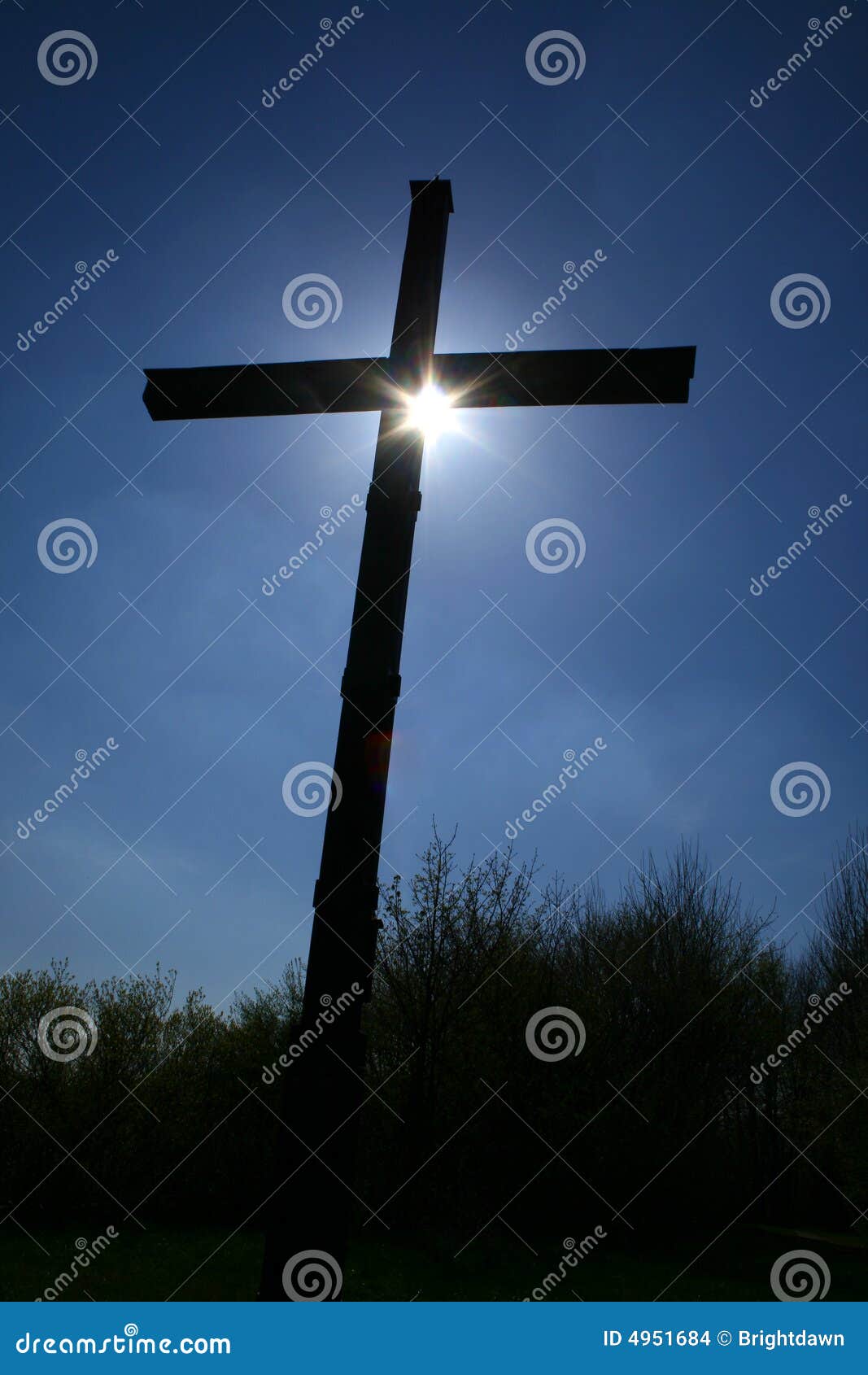 Backlit cross stock photo. Image of sunlight, christian - 4951684