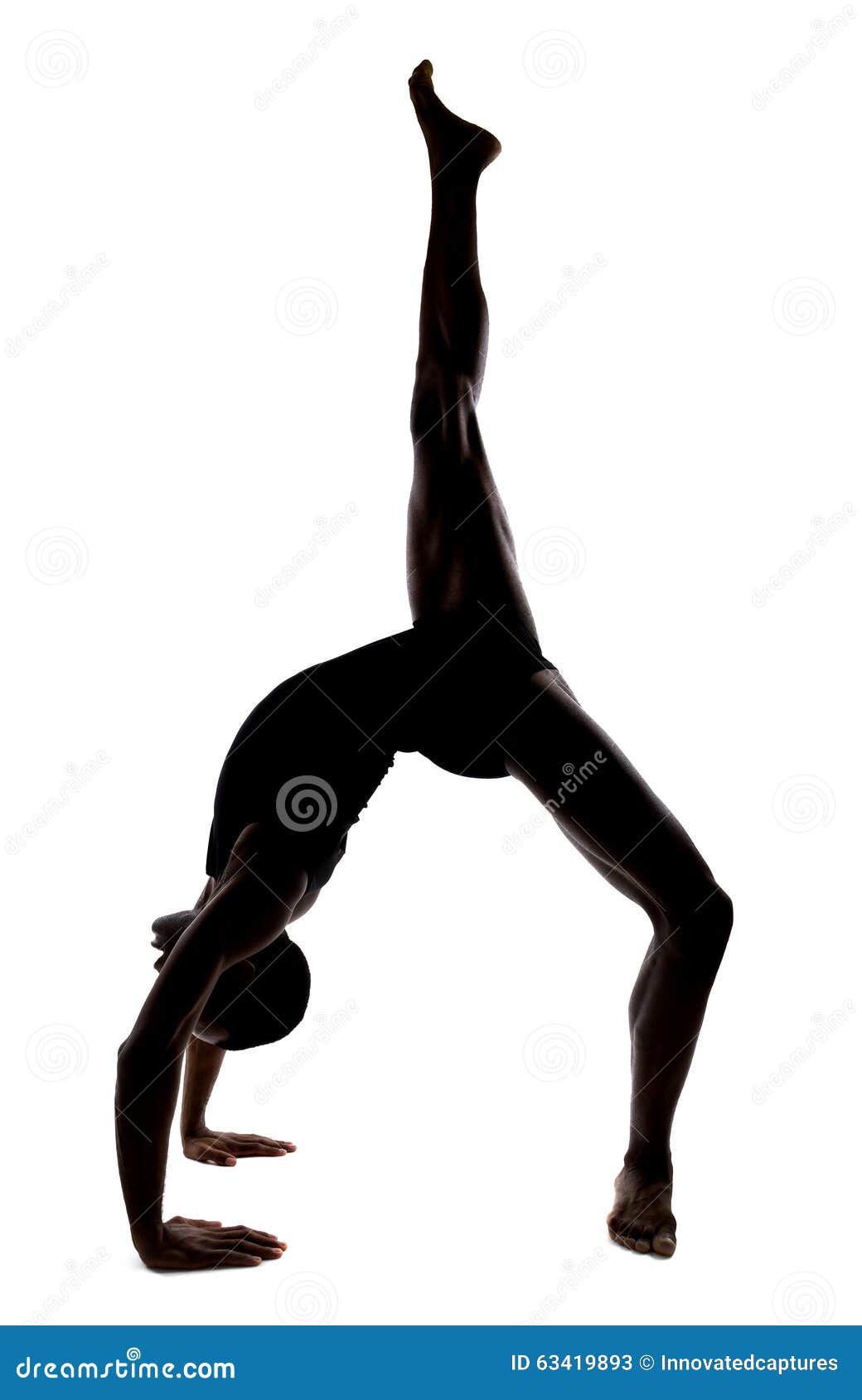 Backlit Flexible Dancer Silhouette Stock Image - Image of healthy ...