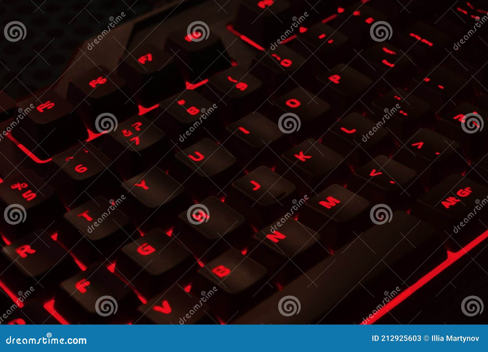 Backlit Gaming Keyboard Close Up Stock Image - Image of keys, internet ...