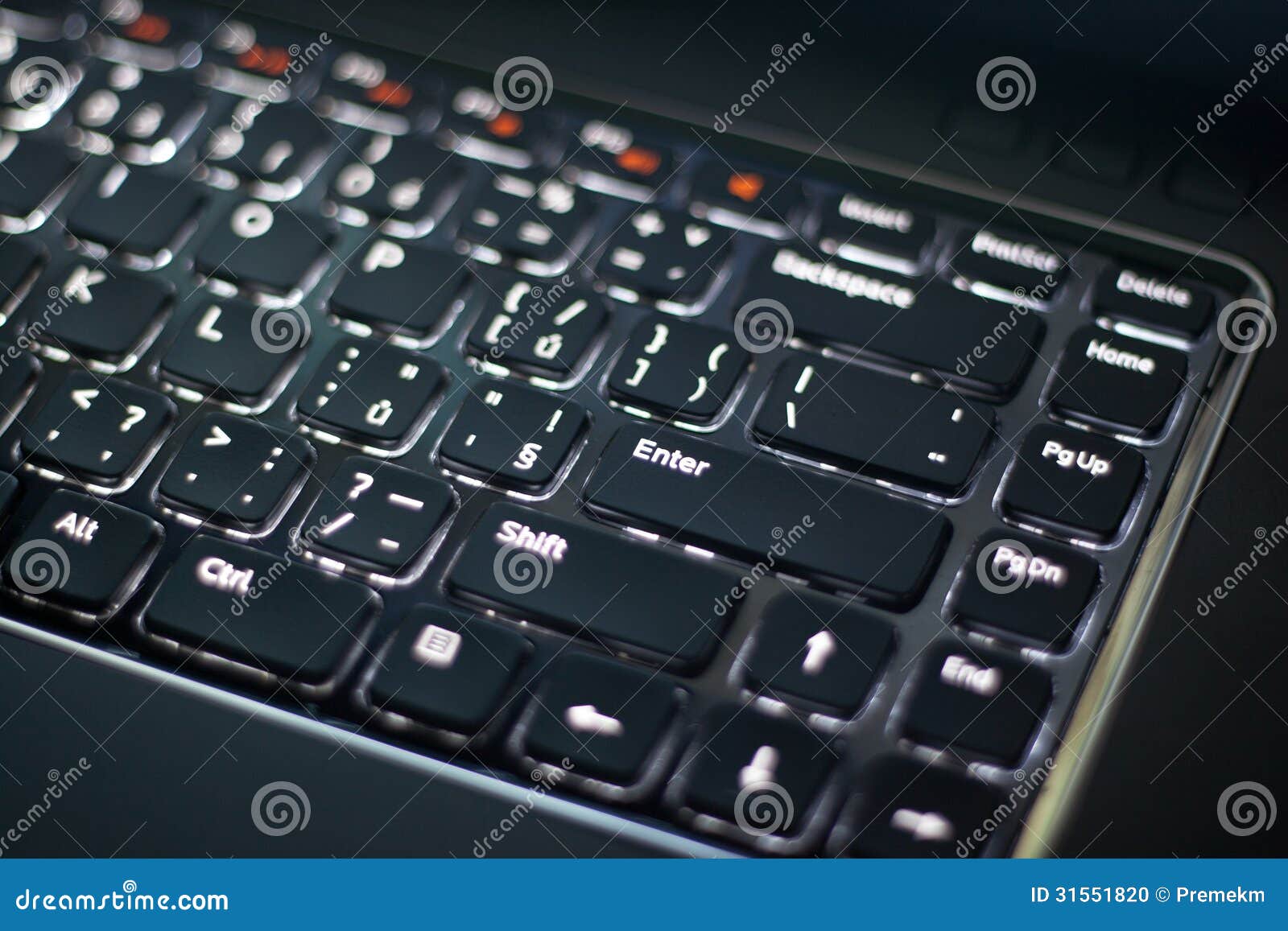 Backlit Keyboard Illuminates Letters And Symbols Light Underneath Keys ...