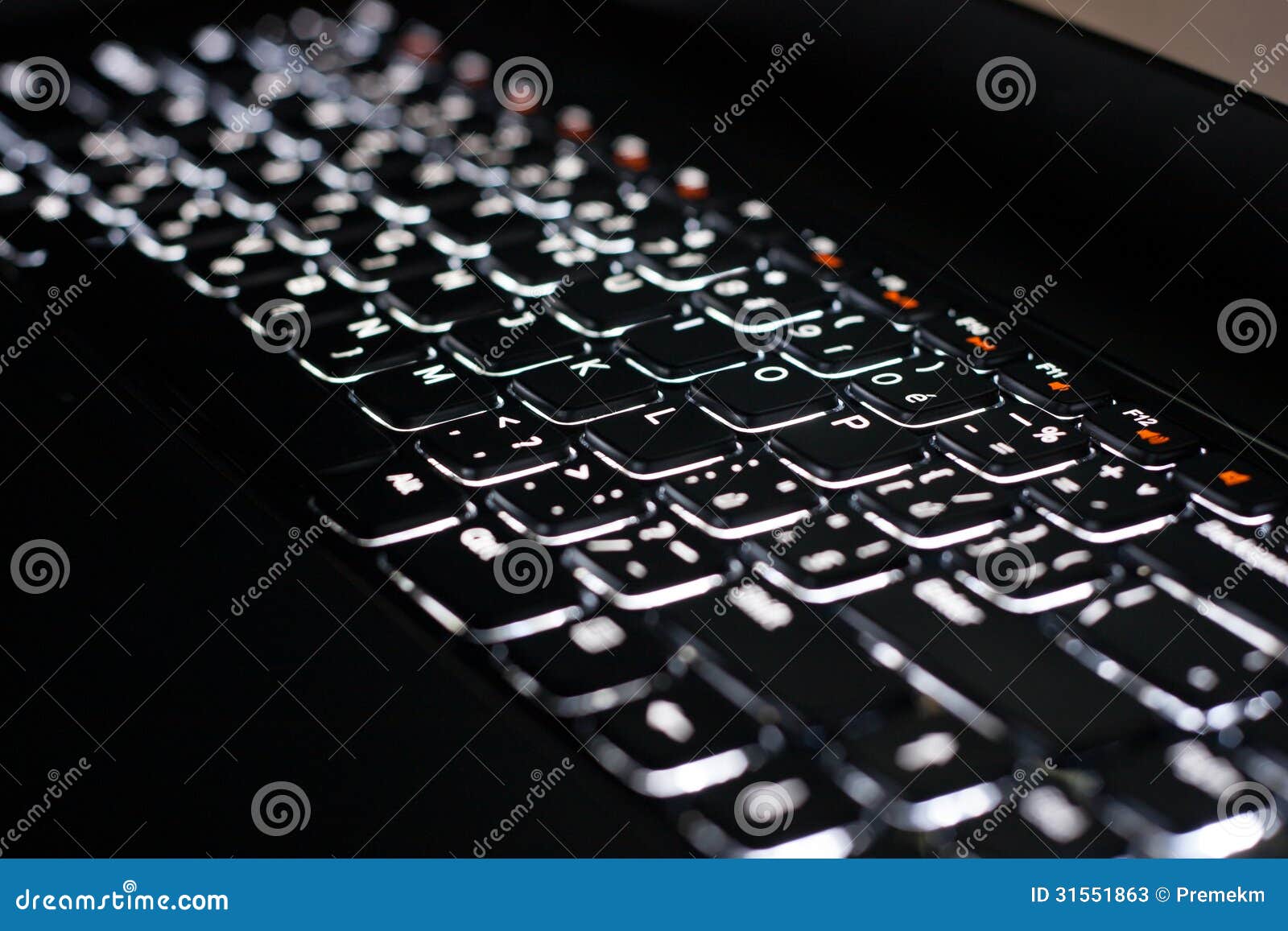 Backlit Keyboard Illuminates Letters And Symbols Light Underneath Keys ...