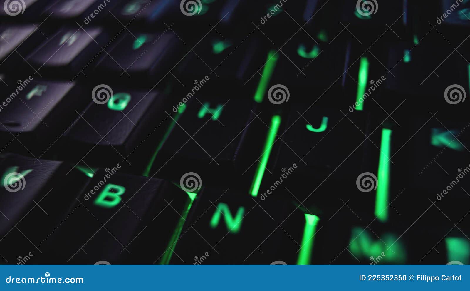 Backlit Keyboard Keys Movement Stock Footage - Video of computer, cyber ...